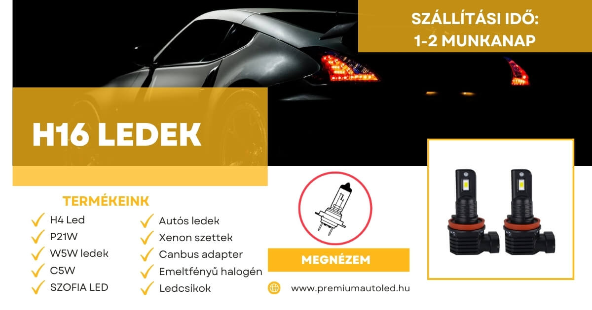H16 ledek - Prémium autóled webshop